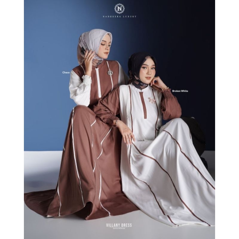 Jual VILLANY DRESS BY NADHEERA LUXURY/GAMIS POLOS RAYON PREMIUM/GAMIS NADHEERA LUXURY TERBARU ...