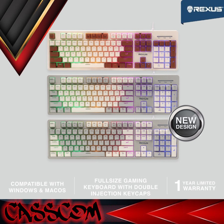Jual Rexus Keyboard Gaming K9E Semi Mechanical | Shopee Indonesia