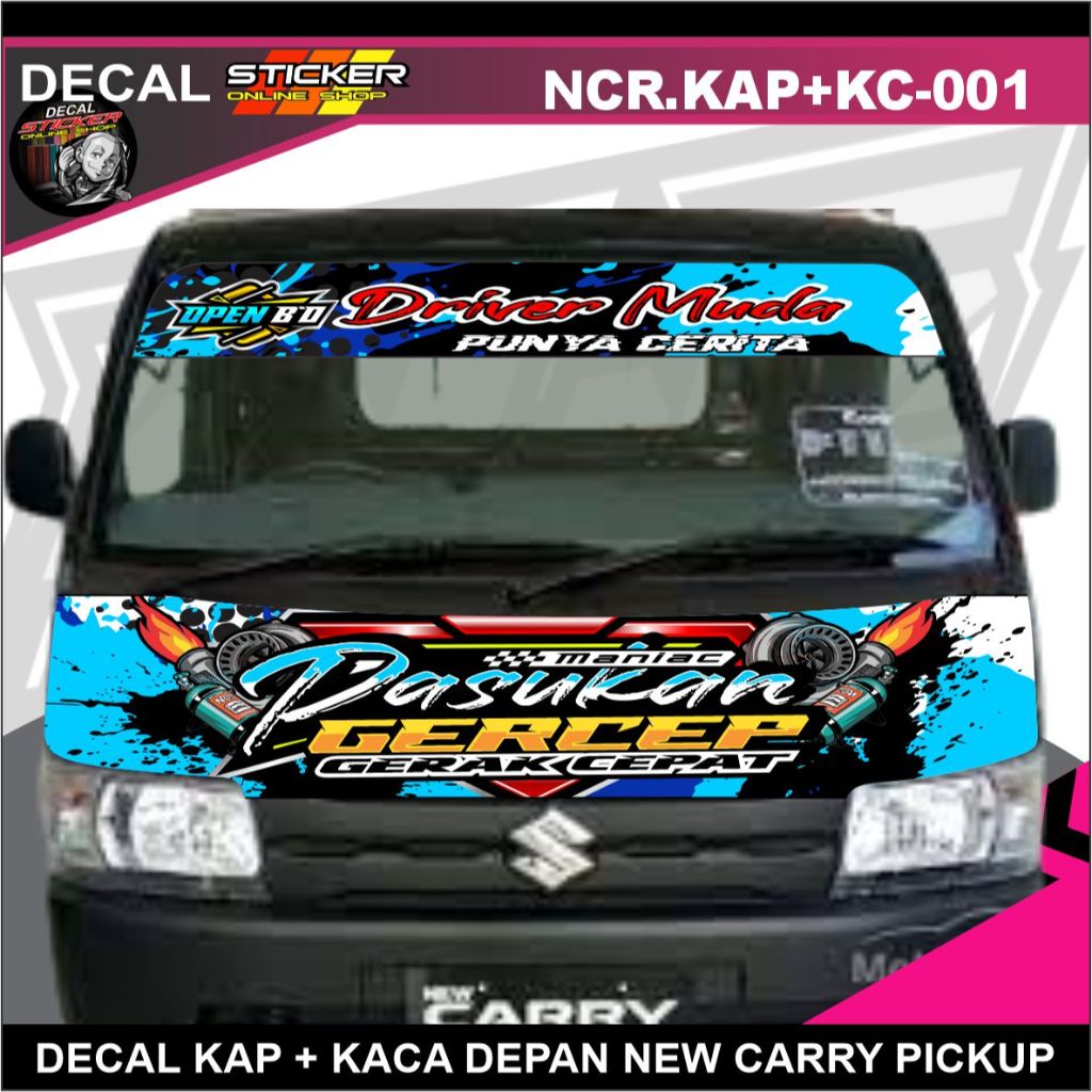 Jual STICKER KAP + KACA NEW CARRY PICKUP DECAL PRINT STIKER VARIASI ...