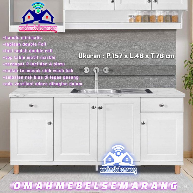 Jual Kitchen set bawah zink 4 pintu 2 laci KSB DAISY 4P2L rak dapur ...