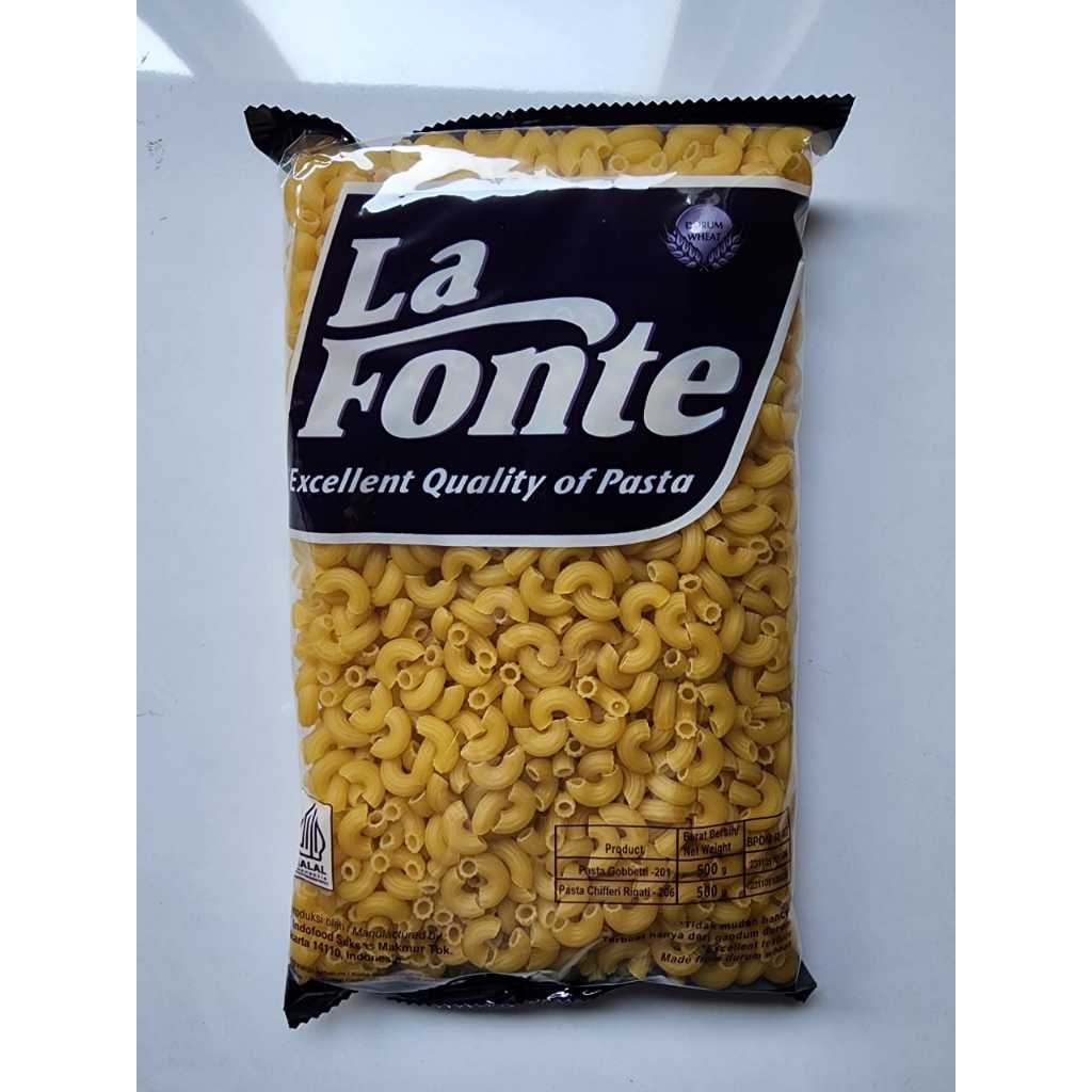 Jual LA FONTE MACARONI CHIFERI RIGATI NO.206 500 GR - LAFONTE MAKARONI PASTA SEHAT LEZAT ...