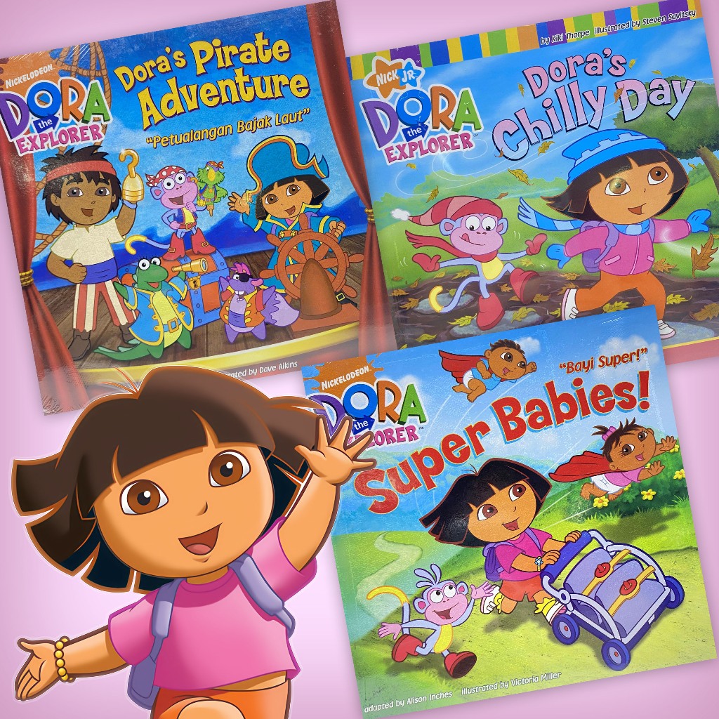 Jual Dora The Explorer Story Book 3 Buah Buku Cerita Berwarna ...
