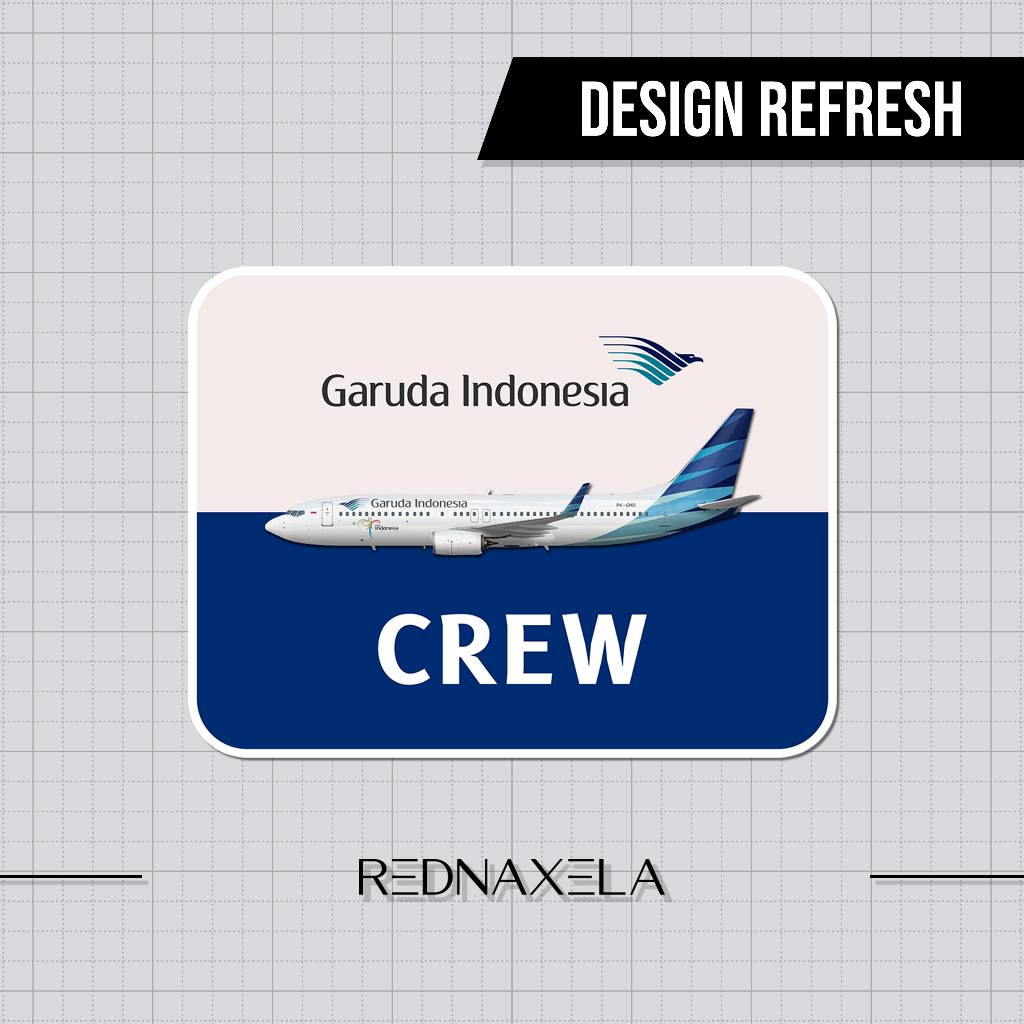 Jual Stiker Vinyl Garuda Indonesia Airlines Card Model Crew Sign ...