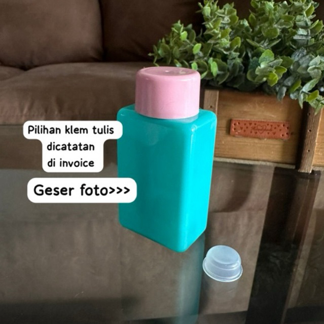 Jual botol 100ml plastik beno toska klem kancing/rapat/bolong tutup ...