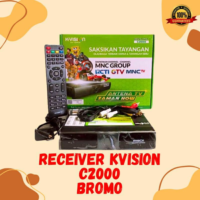 Jual Receiver Parabola KVision C2000 Bromo C Band/Ku Band [Gratis 1 ...