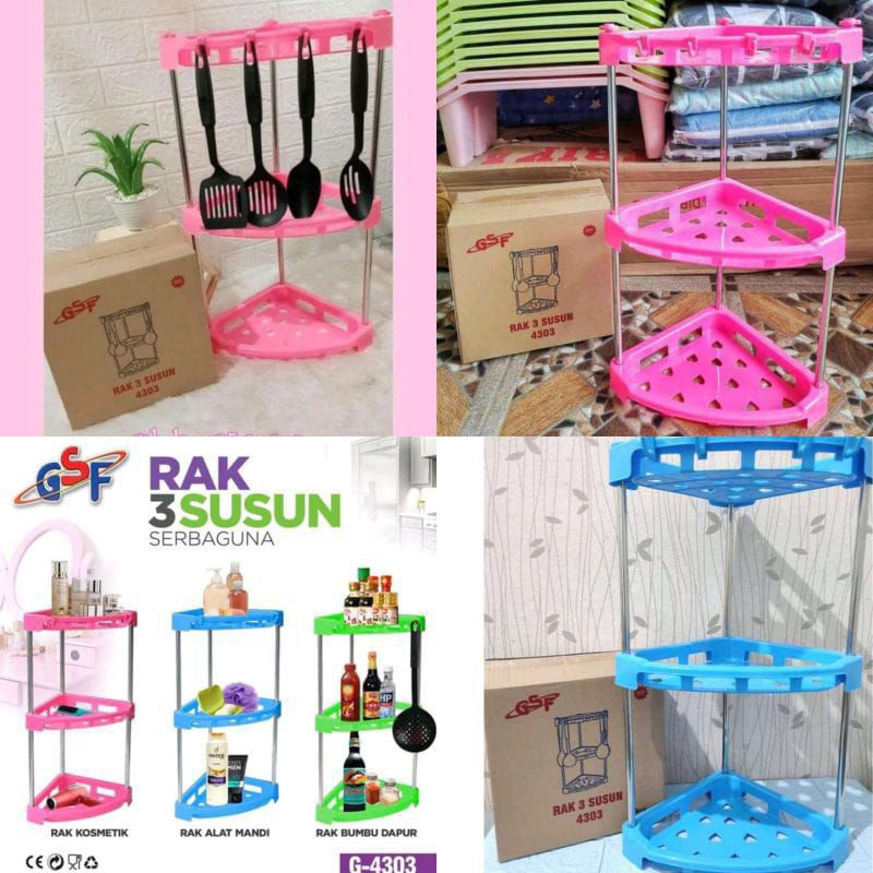 Jual Rak 3 Susun Serbaguna GSF G-4303 / Rak Sudut Sebaguna | Shopee ...