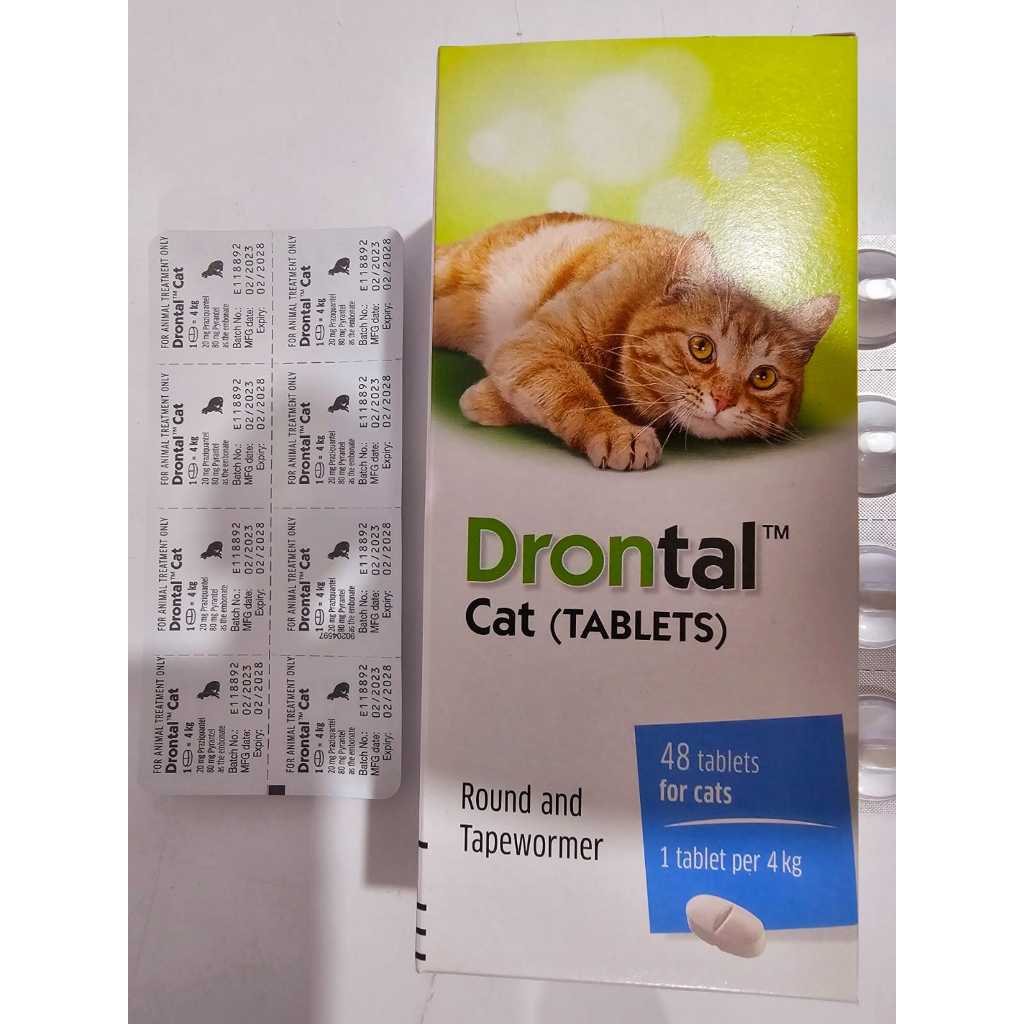 Jual Drontal Cat EXP 2028 / Obat Cacing Kucing 1 Tablet / Original ...