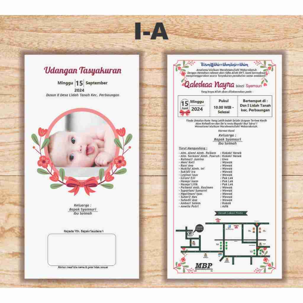 Jual UNDANGAN PENABALAN NAMA-TASYAKURAN-AQIQAH-MURAH-BAGUS | Shopee ...