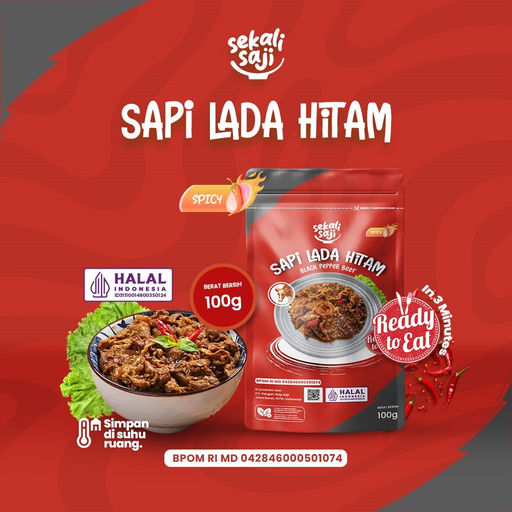 Jual SEKALI SAJI - Lauk Matang Siap Saji Sapi Lada Hitam 100gr Makanan ...