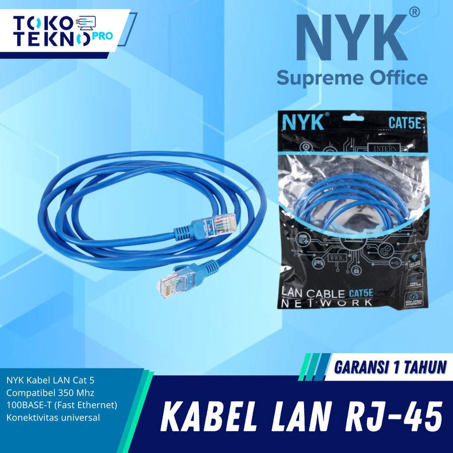 Jual NYK Supreme Kabel LAN Cat5 / Cat5e / Cat 5 RJ45 Ethernet Network ...