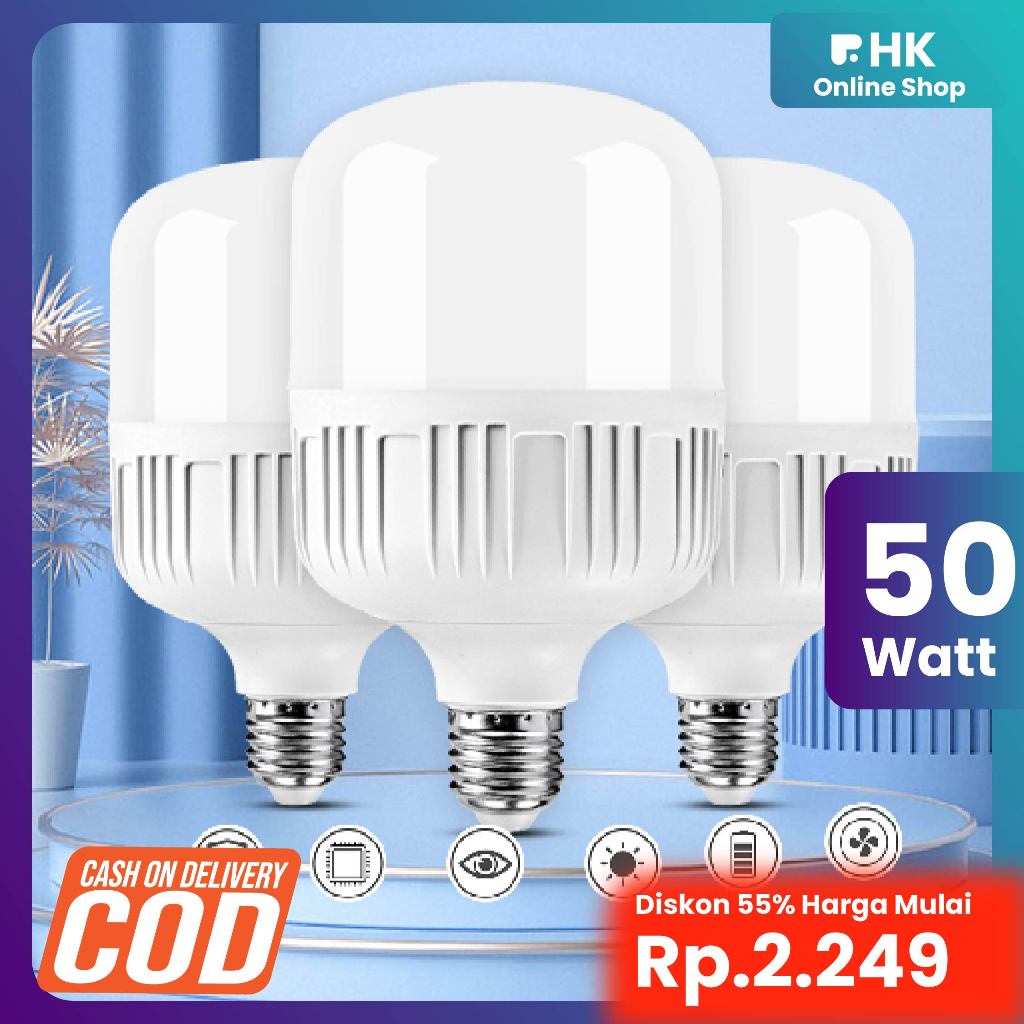 Jual HK-Lampu Led kamar Jumbo / Bohlam LED Kapsul 5w/10w/15w/20w/30w/50w lampu LED Hemat Energi ...