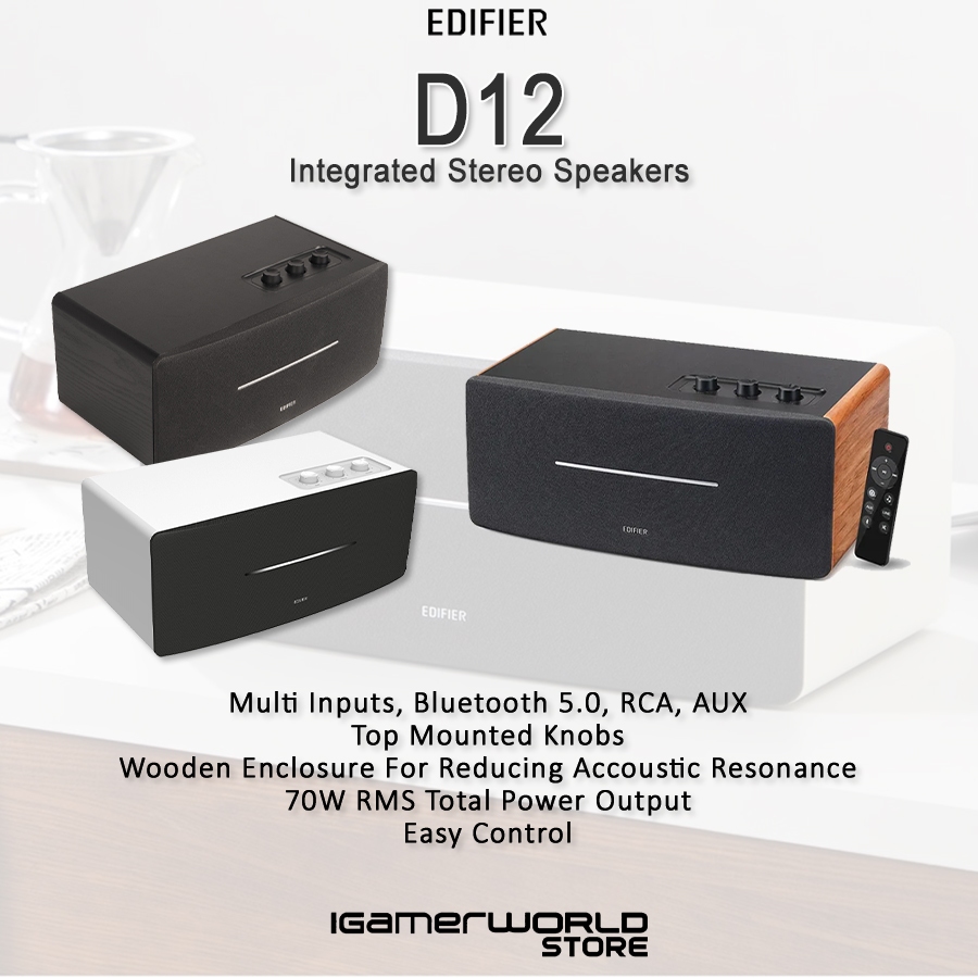 Jual Edifier D12 Tabletop Bluetooth Stereo Speaker | Shopee Indonesia