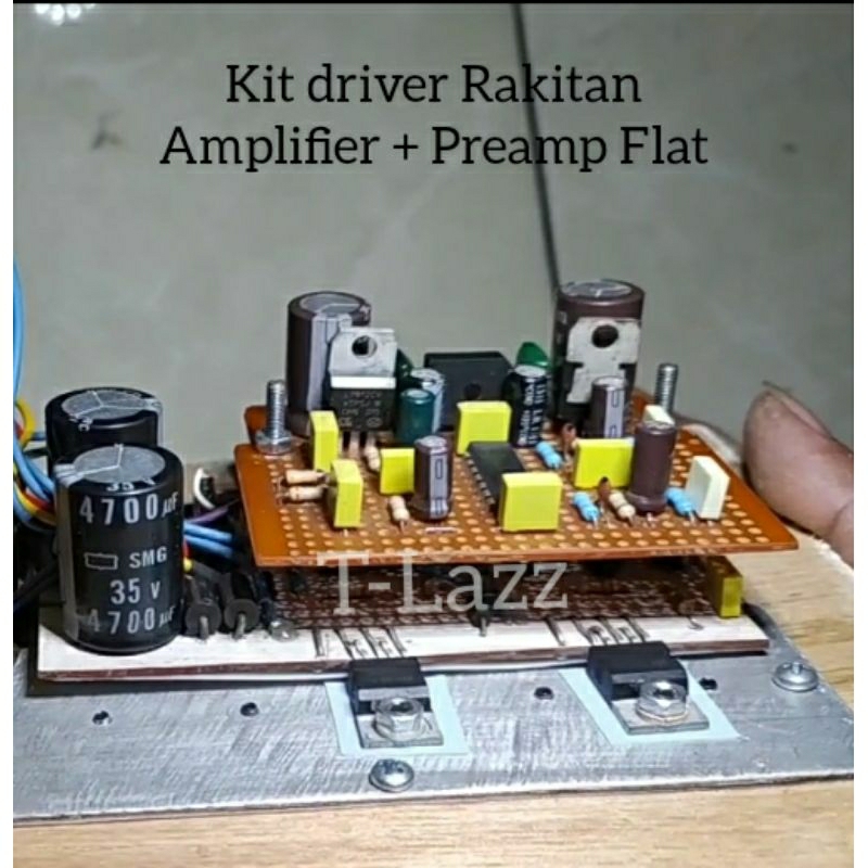 Jual KIT DRIVER AMPLIFIER PLUS PREAMP FLAT RAKITAN | Shopee Indonesia