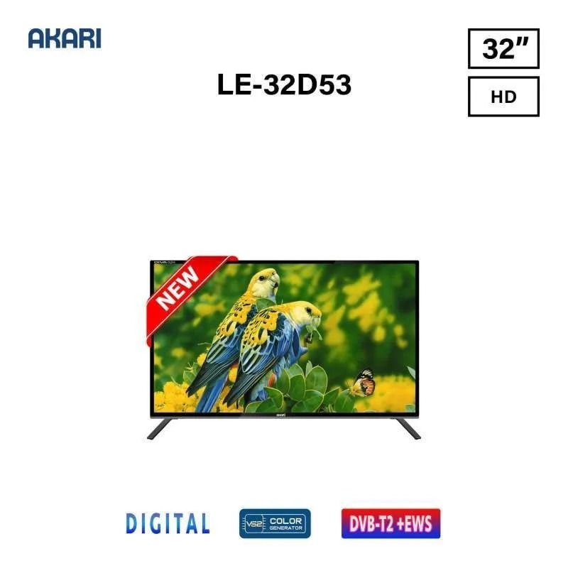 Jual Akari Led TV 32 inch LE-32D53 Digital DVBT2 Garansi Resmi | Shopee ...