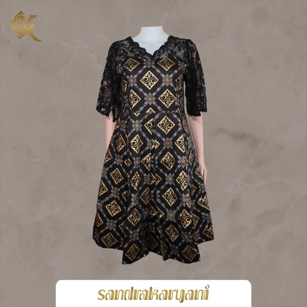 Jual BATIK SANDRA KARYANI Dress Batik Solo Batik Original SK Premium | Shopee Indonesia