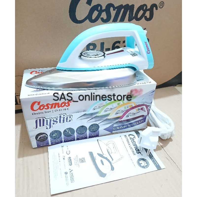 Jual Setrika Listrik Cosmos Ceramic Soleplate CI-3110C Mystic/Gosokan ...