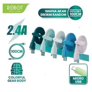 Jual Robot Kabel Data RTAM100 Micro Usb 2.4A 100cm Colorful Fast ...