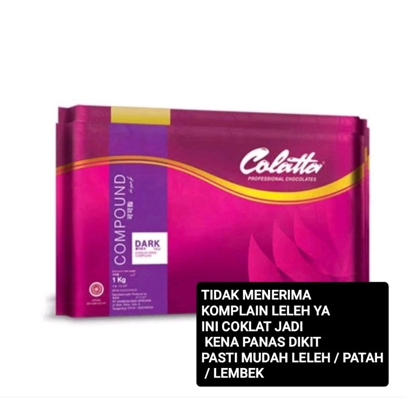 Jual COLATTA DARK COMPOUND BLOCK 1 KG (WAJIB BACA DESKRIPSI DAN FOTO ...