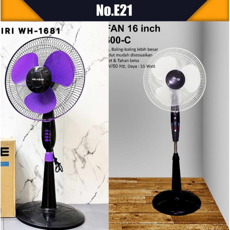 Jual WELHOME KAVOLUX TD TWINDOG Kipas Angin Berdiri Stand Fan 16" 16inch SF1600 sf 1600 WH1681 ...