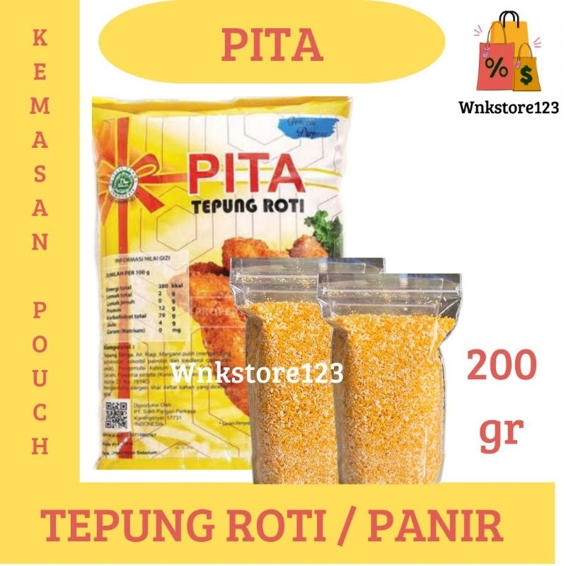 Jual Tepung roti mix tepung panir repack eceran merk pita | Shopee ...