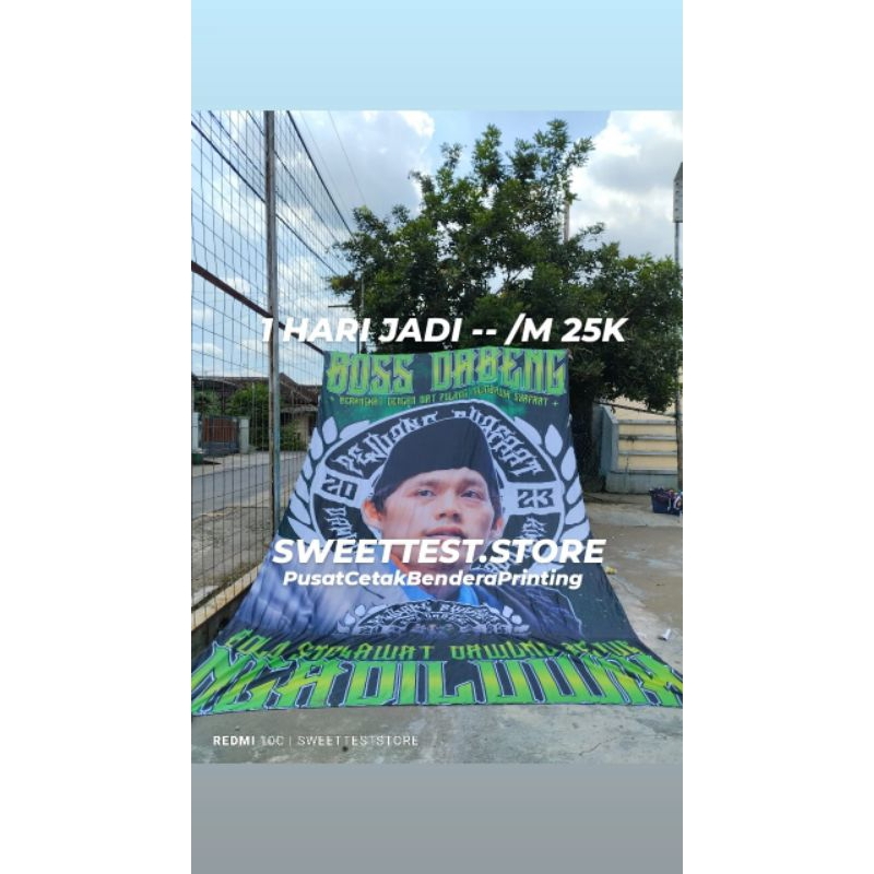Jual 1 HARI JADI + FREE STICKER, BENDERA PRINTING CUSTOM SOLO, CETAK ...