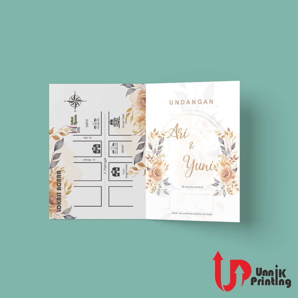 Jual CETAK UNDANGAN PERNIKAHAN RUSTIC TEMA BUNGA DESAIN PREMIUM ...