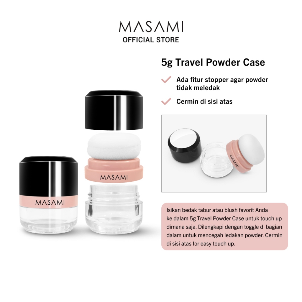 Jual Masami (10gr dan 5gr) Travel Powder Case With Mirror Tempat Bedak ...