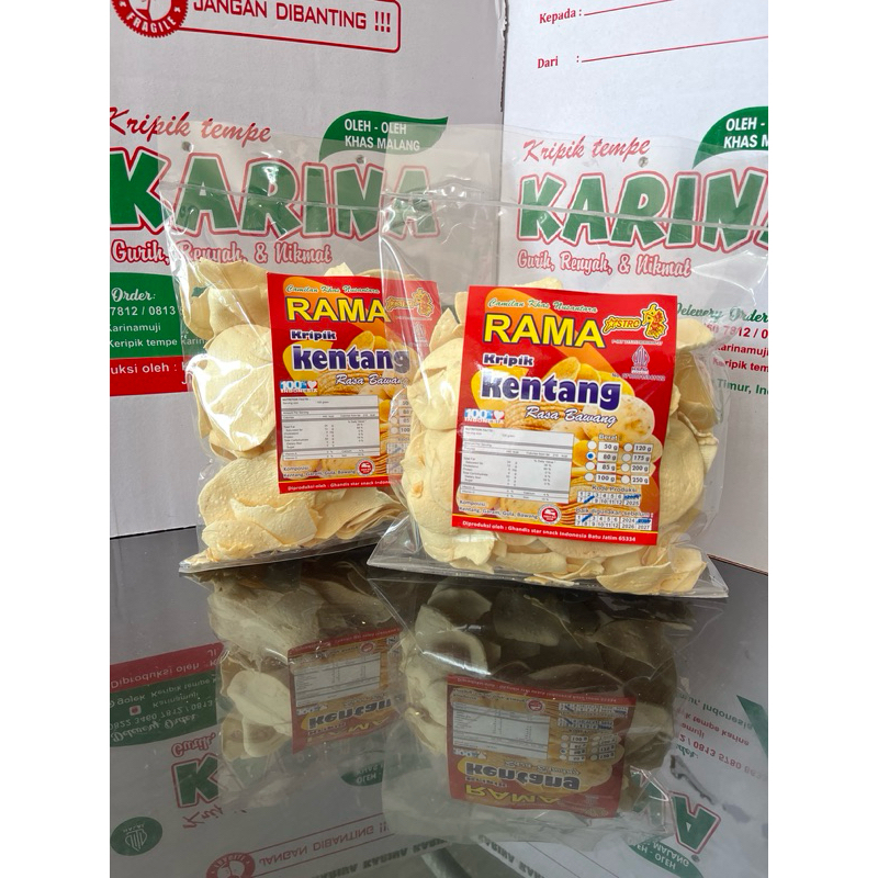 Jual KERIPIK KENTANG CAP RAMA | oleh oleh khas malang | Shopee Indonesia