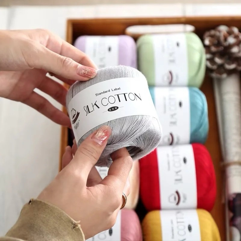 Jual BENANG KATUN SUTRA SILK COTTON YARN | Shopee Indonesia
