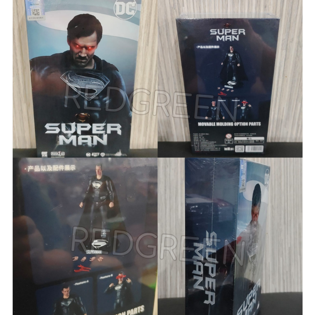 Jual mainan anak action figure DC Fondjoy Black Superman figure koleksi ...