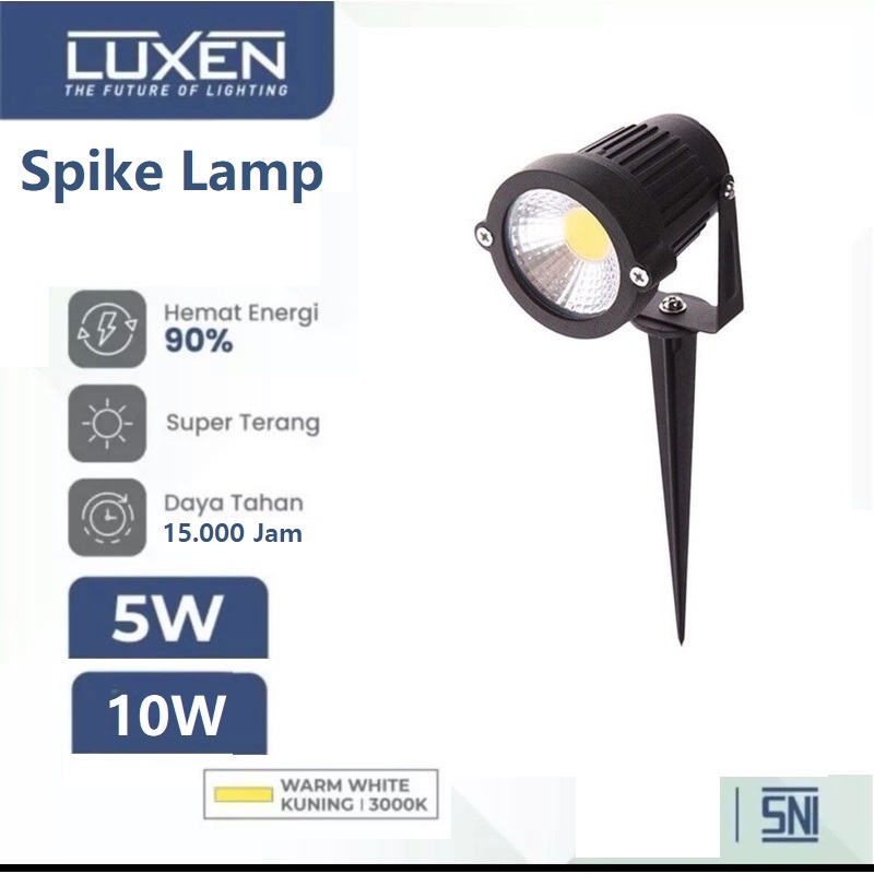 Jual Luxen Lampu Taman LED 5 Watt / 10 Watt Kuning - Spike Lamp Tancap ...