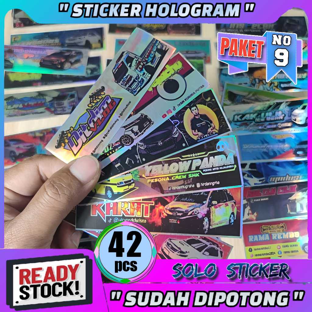 Jual STIKER TCI PEMBURU BASURI ISI 42 PCS Sticker Hologram Panjang ...