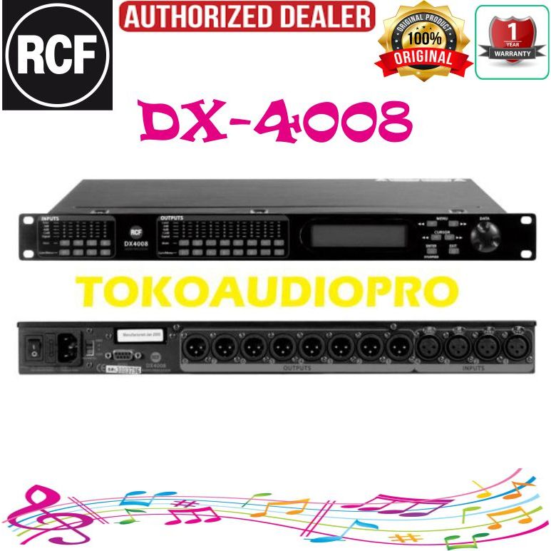 Jual DLMS RCF DX4008 4 Input, 8 Output Digital Speaker Management Original RCF DX-4008 | Shopee ...