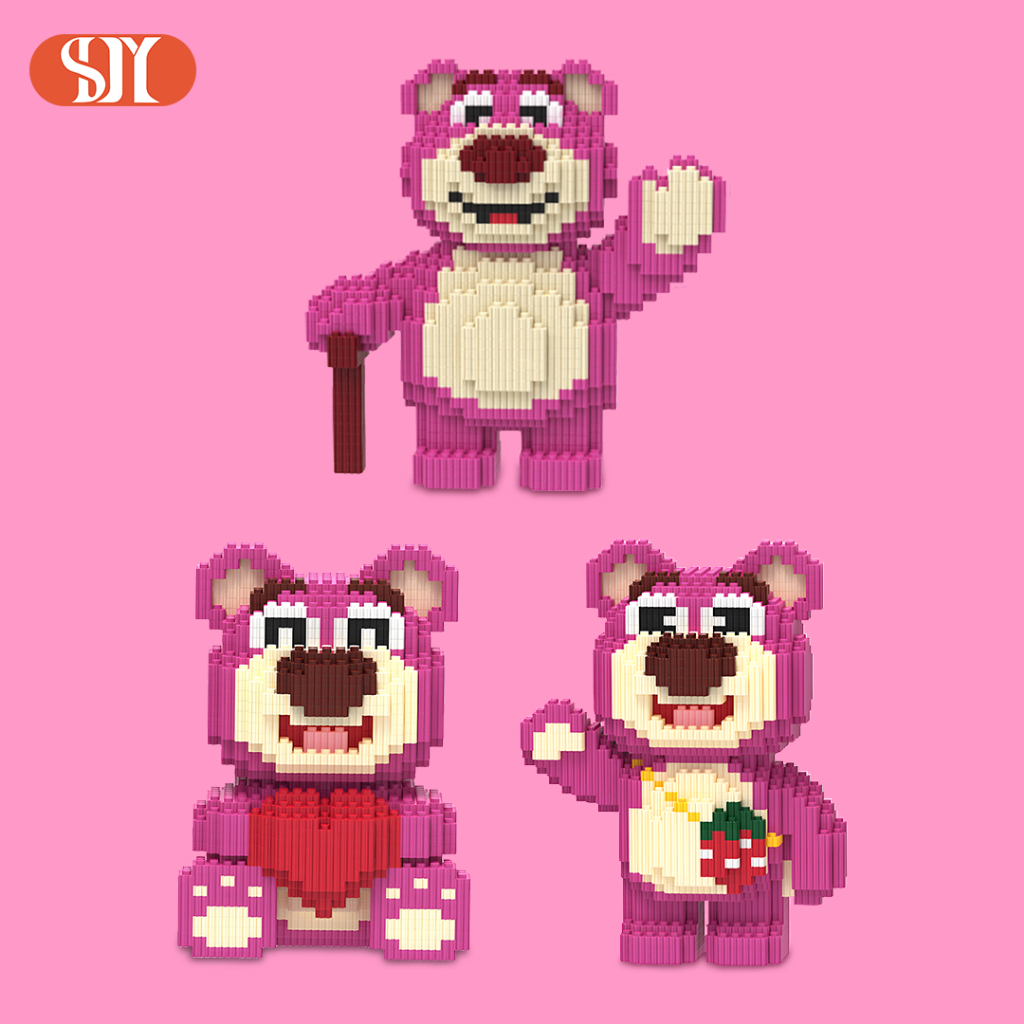 Jual Nano Blocks Bricks Karakter Lotso Bear Medium 3D Model Mainan ...
