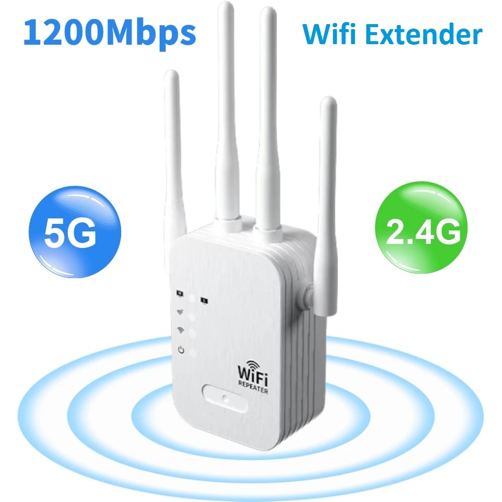 Jual Wifi Repeater Dual Band Wireless Range Extender Portable Wireless ...