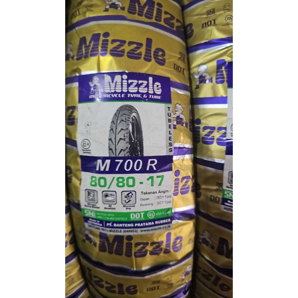Jual Ban mizzle tubeless 80/80-17 m700 m 700 (1 ban) | Shopee Indonesia
