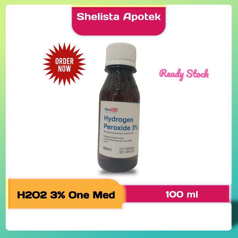 Jual H2O2 Hydrogen Peroxide One Med 3% Botol 100ml / Cairan Antiseptik ...