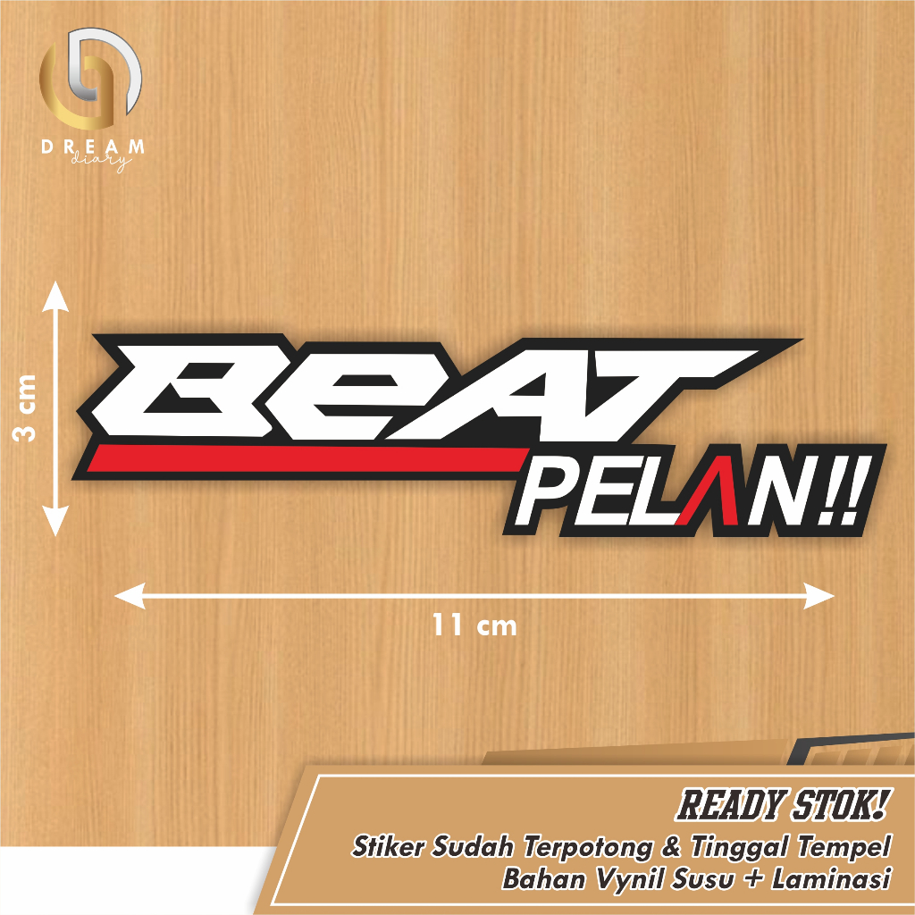 Jual STIKER OTOMOTIF - STIKER MOTOR PRINT CUT TULISAN BEAT PELAN READY ...