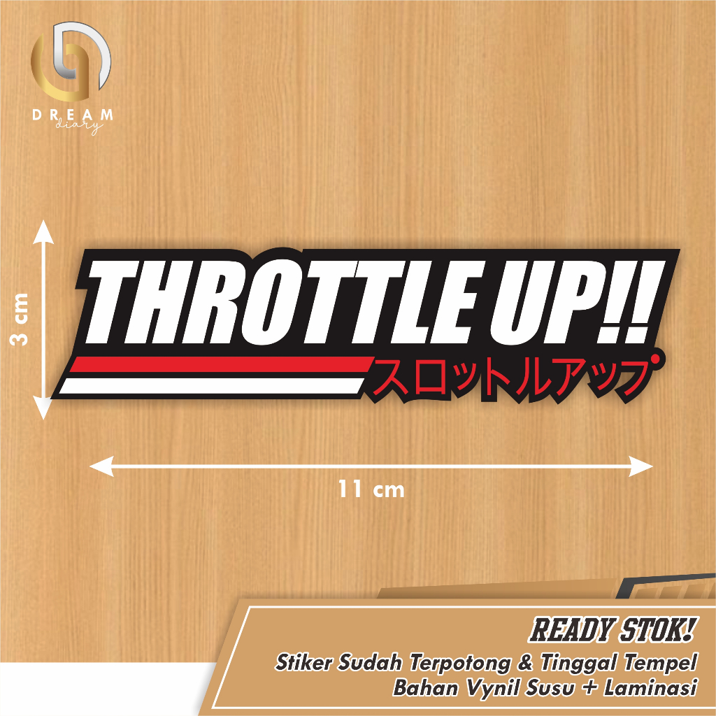 Jual STIKER OTOMOTIF - STIKER MOTOR PRINT CUT THROTTLE UP READY STOCK ...
