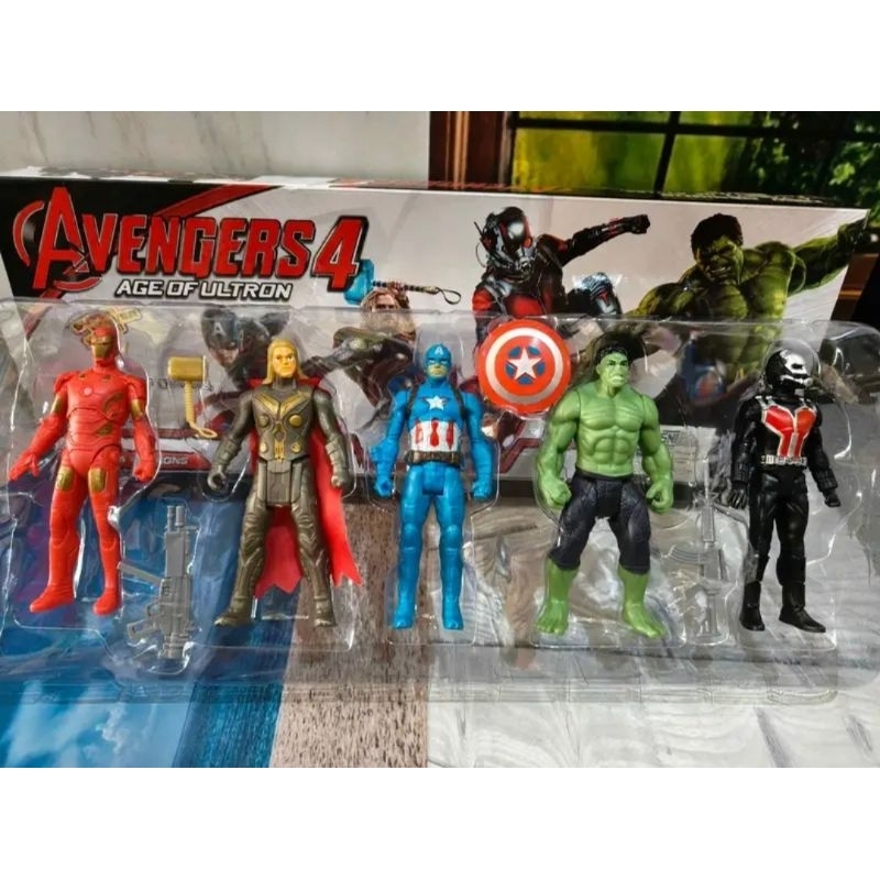 Jual action figures the Avengers 4 isi 5pcs. Ada Hulk, iron man, Thor ...