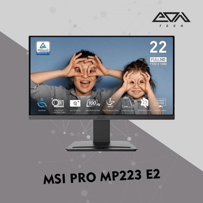Jual MSI PRO MP223 E2 Monitor (22"/FHD/VA/100hz/1ms/Frameless/HDMI/DP ...