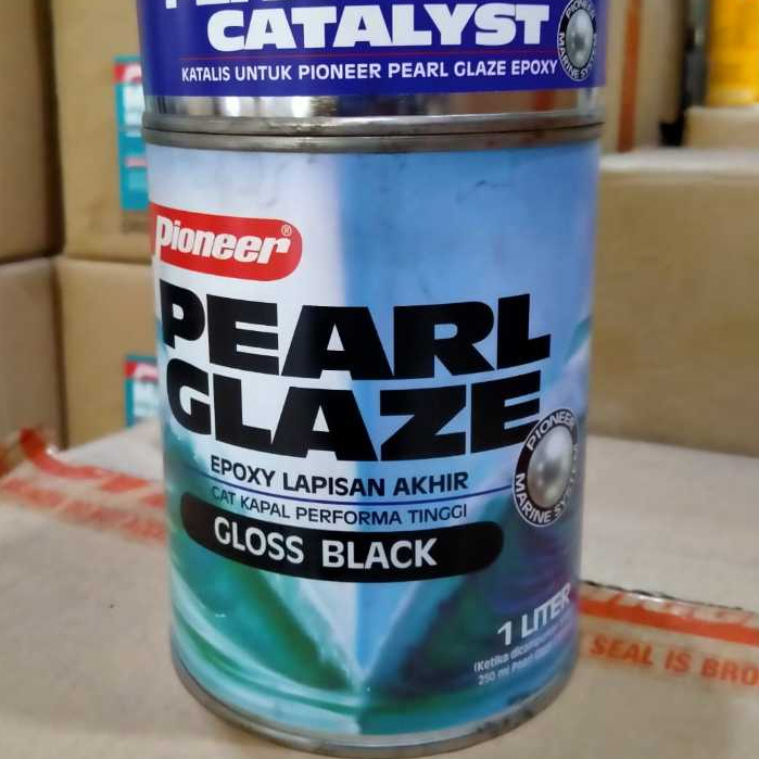 Jual CAT KAPAL EPOXY PIONEER PEARL GLAZE GLOSS BLACK 4 LITER | Shopee ...