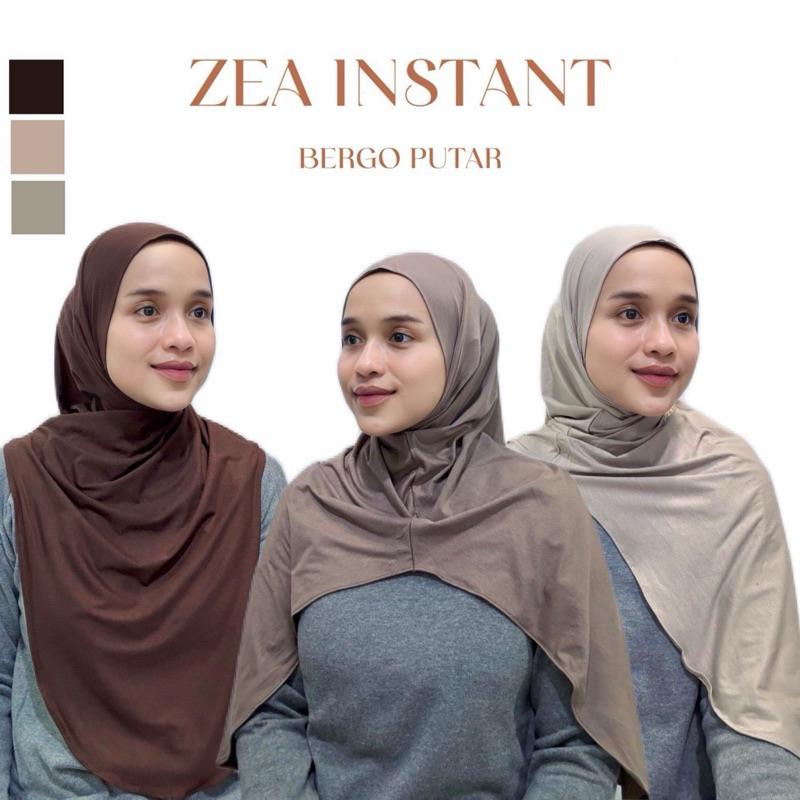 Jual zea instant bergo putar | bergo instant | bergo rayon | Shopee Indonesia
