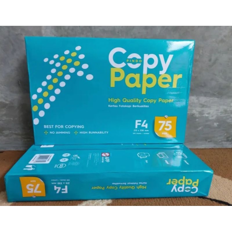 Jual Kertas HVS A4 & F4 75 Gram copy paper - 1 RIM 500 Lembar | Shopee Indonesia