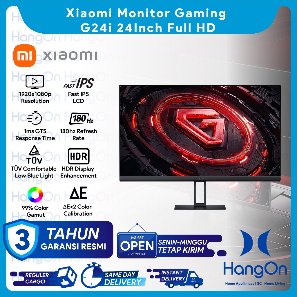 Jual Xiaomi G24i Monitor Gaming 23.8 Inch HDR Display 1080P 180Hz Fast ...