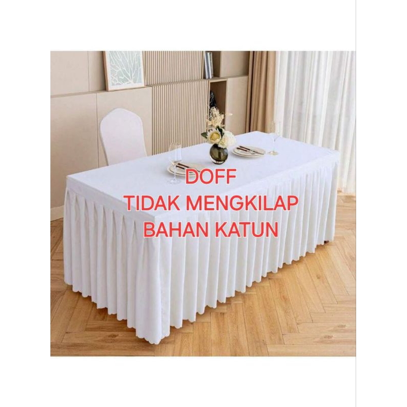 Jual Cover meja uk 180 x 70 cm tinggi 108 cm bahan kain KATUN TIDAK ...