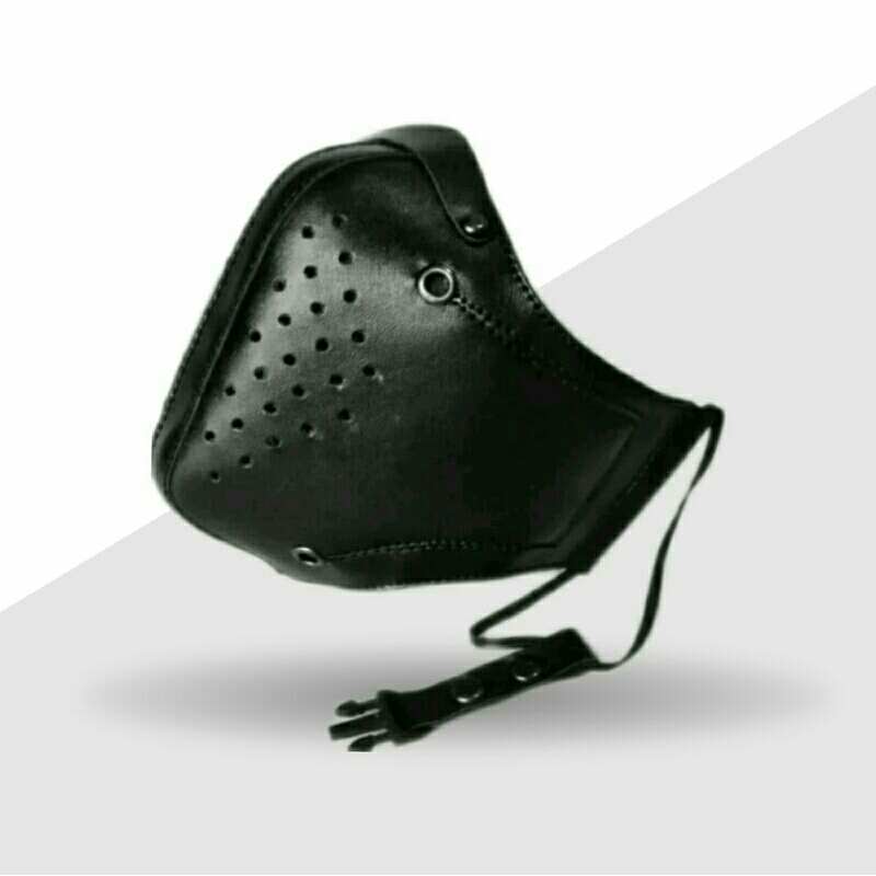 Jual masker kulit PU sintetis, non filter, masker bikers, masker anti ...