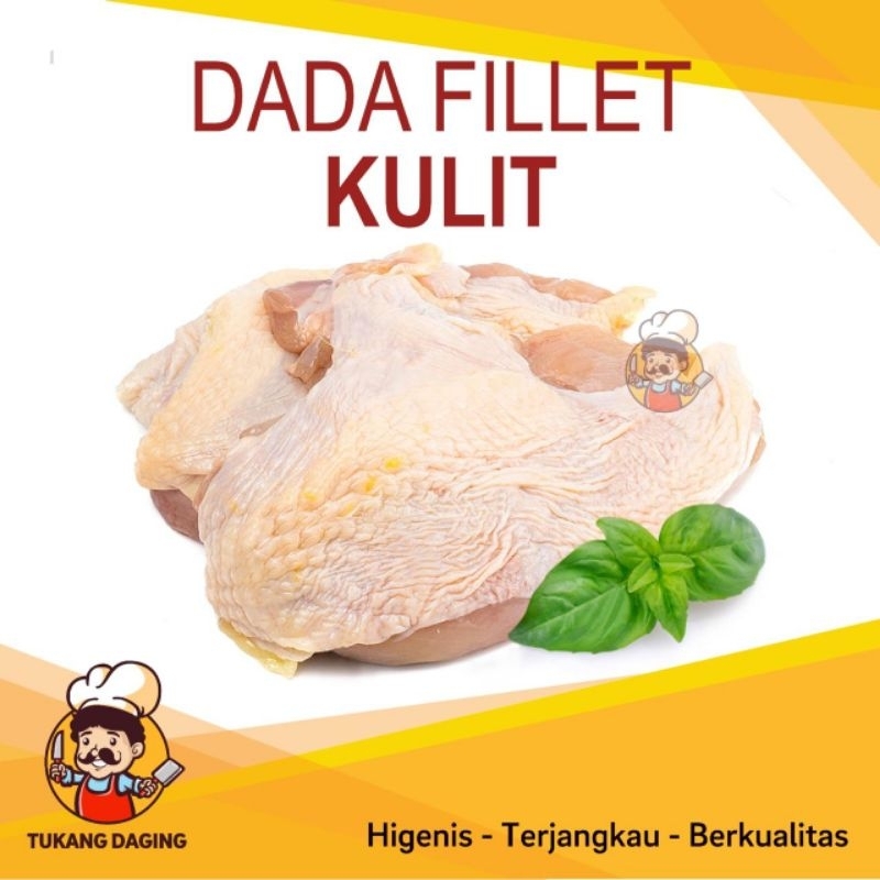 Jual Dada ayam fillet kulit fresh 1 Kg / boneless dada kulit fresh 1kg ...