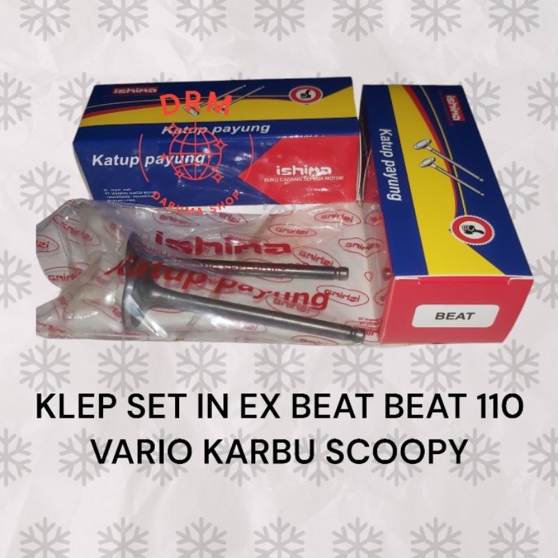 Jual KLEP SET IN EX BEAT BEAT 110 BEAT F1 VARIO KARBU SCOOPY KVY PAYUNG ...