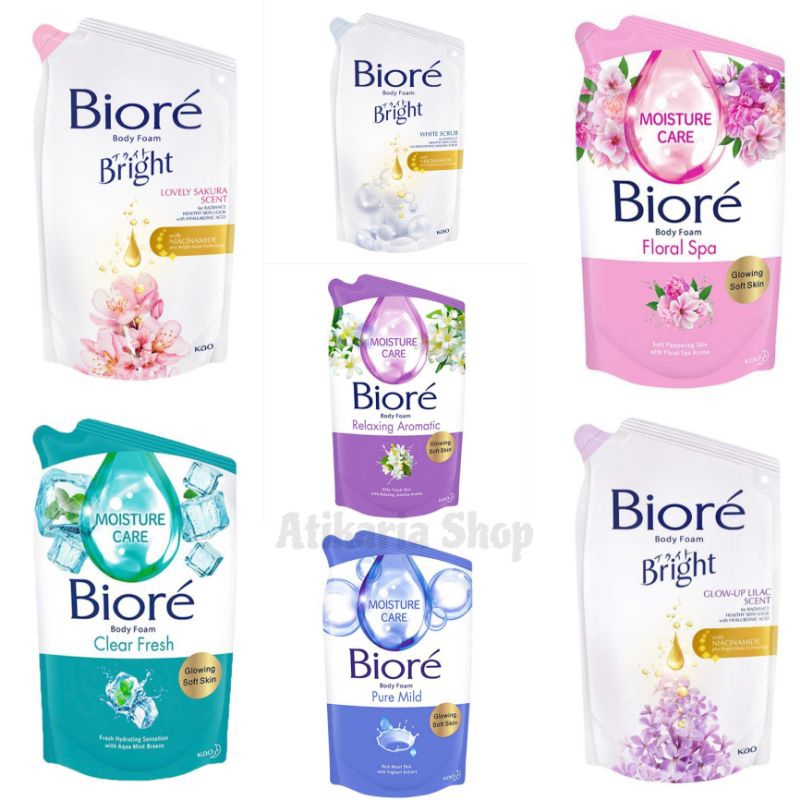 Jual BIORE BODY FOAM SABUN MANDI CAIR REFILL ALL VARIAN 400 ml | Shopee Indonesia